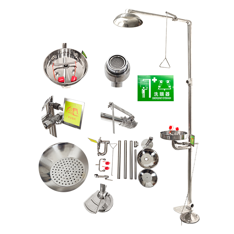Hands-Free Emergency Shower and Eyewash: Foot-Pedal Activated Full-Body ...