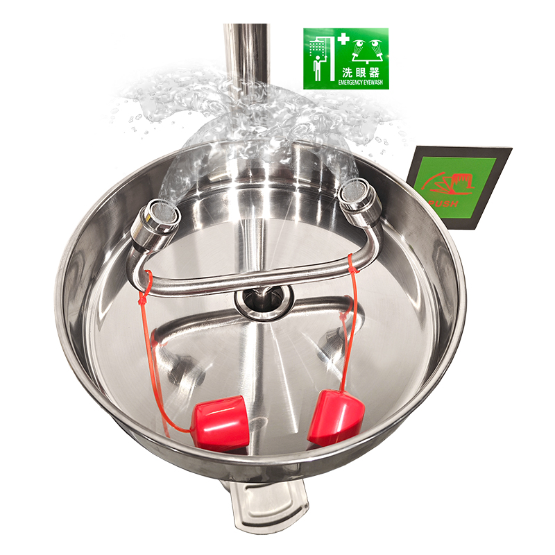 Hands-Free Emergency Shower and Eyewash: Foot-Pedal Activated Full-Body ...